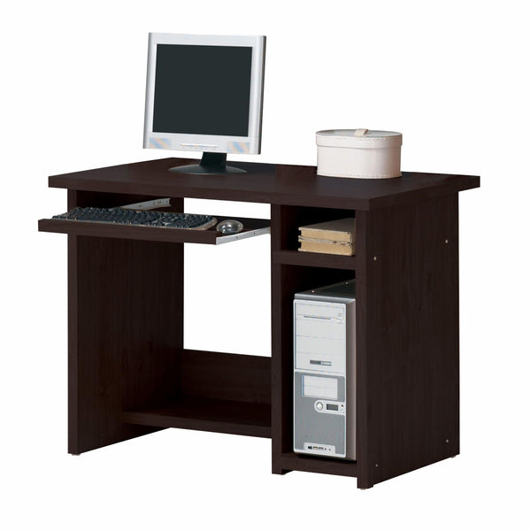 24" X 39" X 30" Espresso Wood Veneer (Paper) Computer Desk – Candide Home